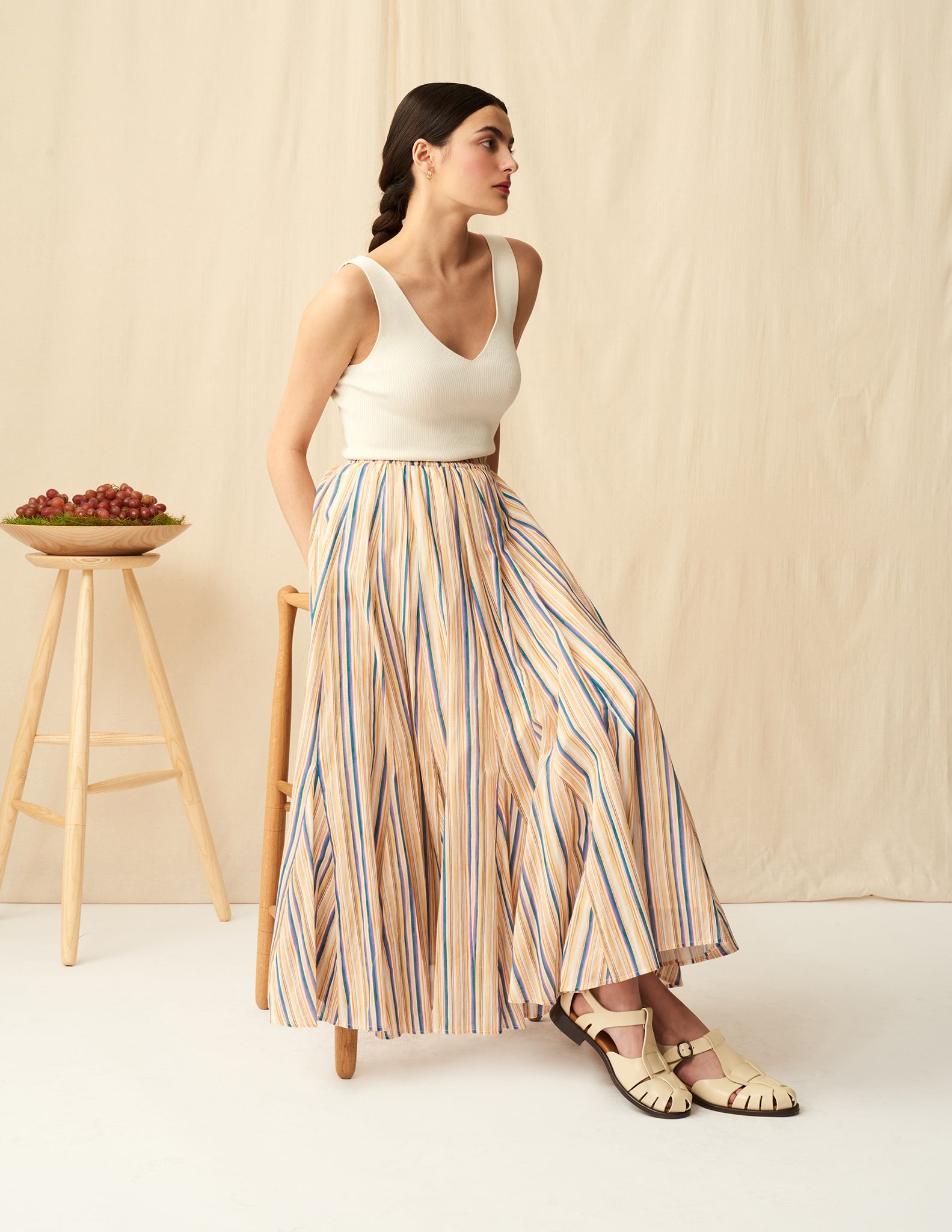 MARIHA(マリハ) リゾートドレス 月影のスカート Waterfall/Orange