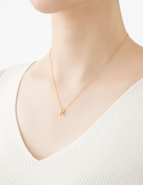 MARIHA(マリハ) My Letters Silver ネックレス＜R＞40cm (ゴールドカラー) SV925 シルバーアクセサリー イニシャル ジュエリー ギフト プレゼント