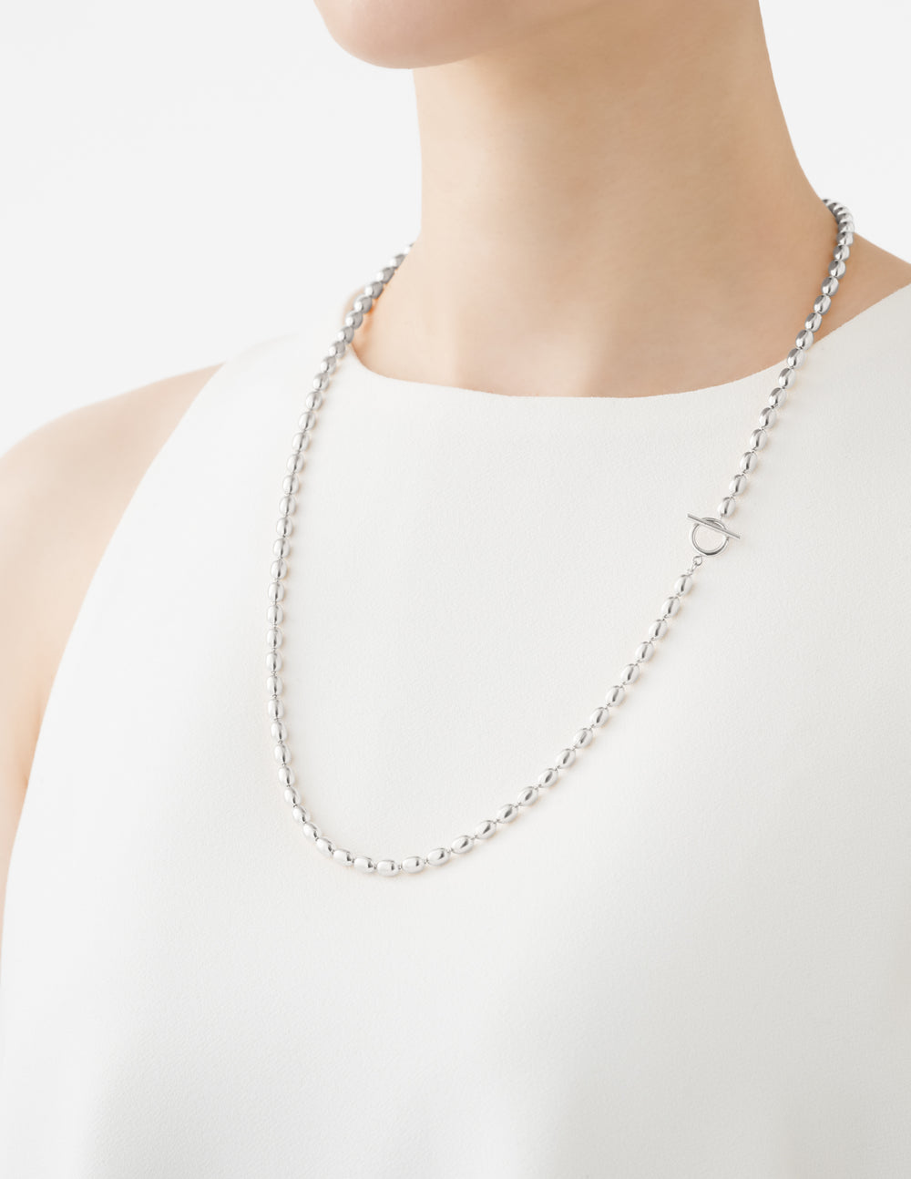 MARIHA(マリハ) Silent Rain ネックレス オーバルボールチェーン M 60cm(シルバーカラー) SV925 アクセサリー
