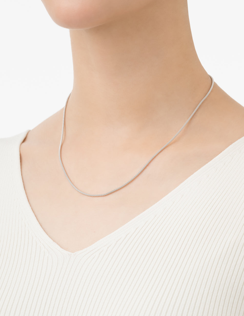 MARIHA(マリハ) Silent Rain ネックレス ポップコーンチェーン S 40cm (シルバーカラー) シルバージュエリー