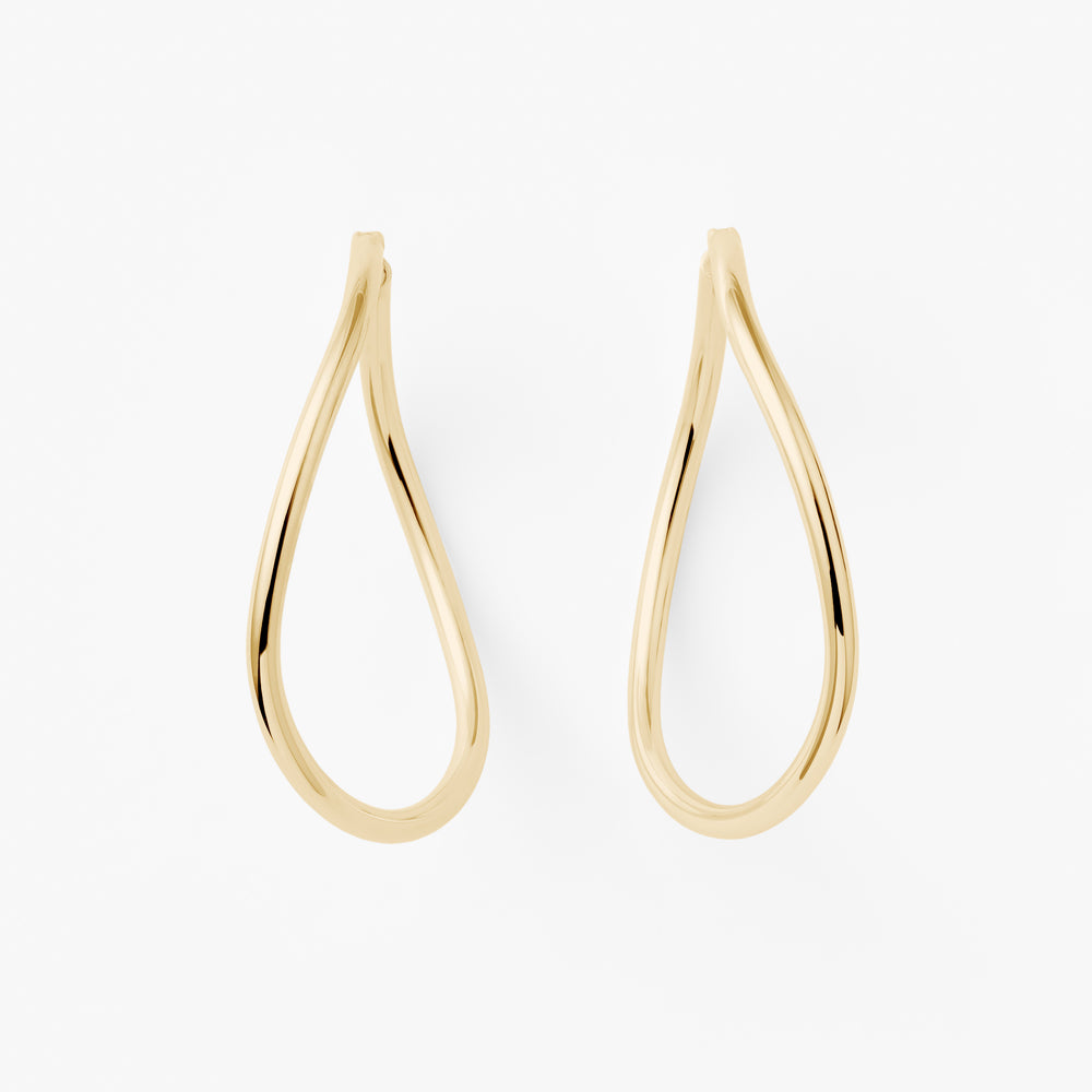 MARIHA(マリハ) Innocent Light フープピアス ウェーブ L (ゴールドカラー)SV925