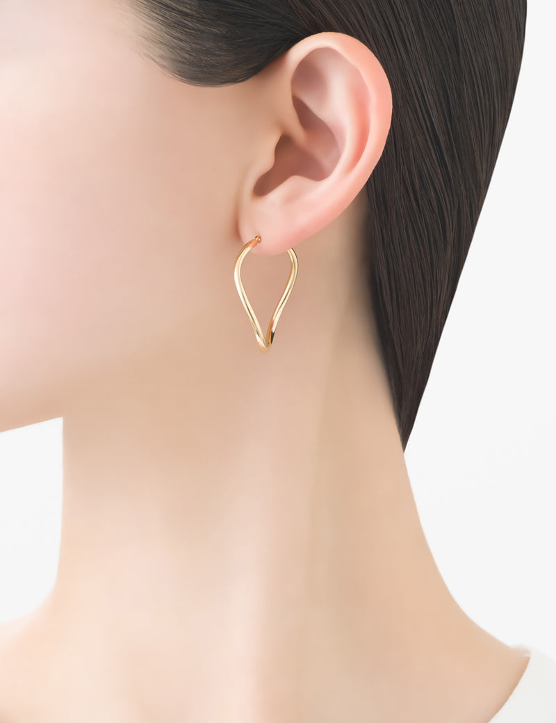 MARIHA(マリハ) Innocent Light フープピアス ウェーブ M (ゴールドカラー)SV925